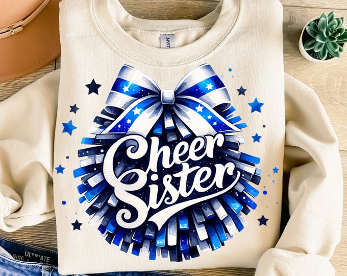 Cheer Sister PNG School Spirit Digital Download Cheerleader Sublimation ...