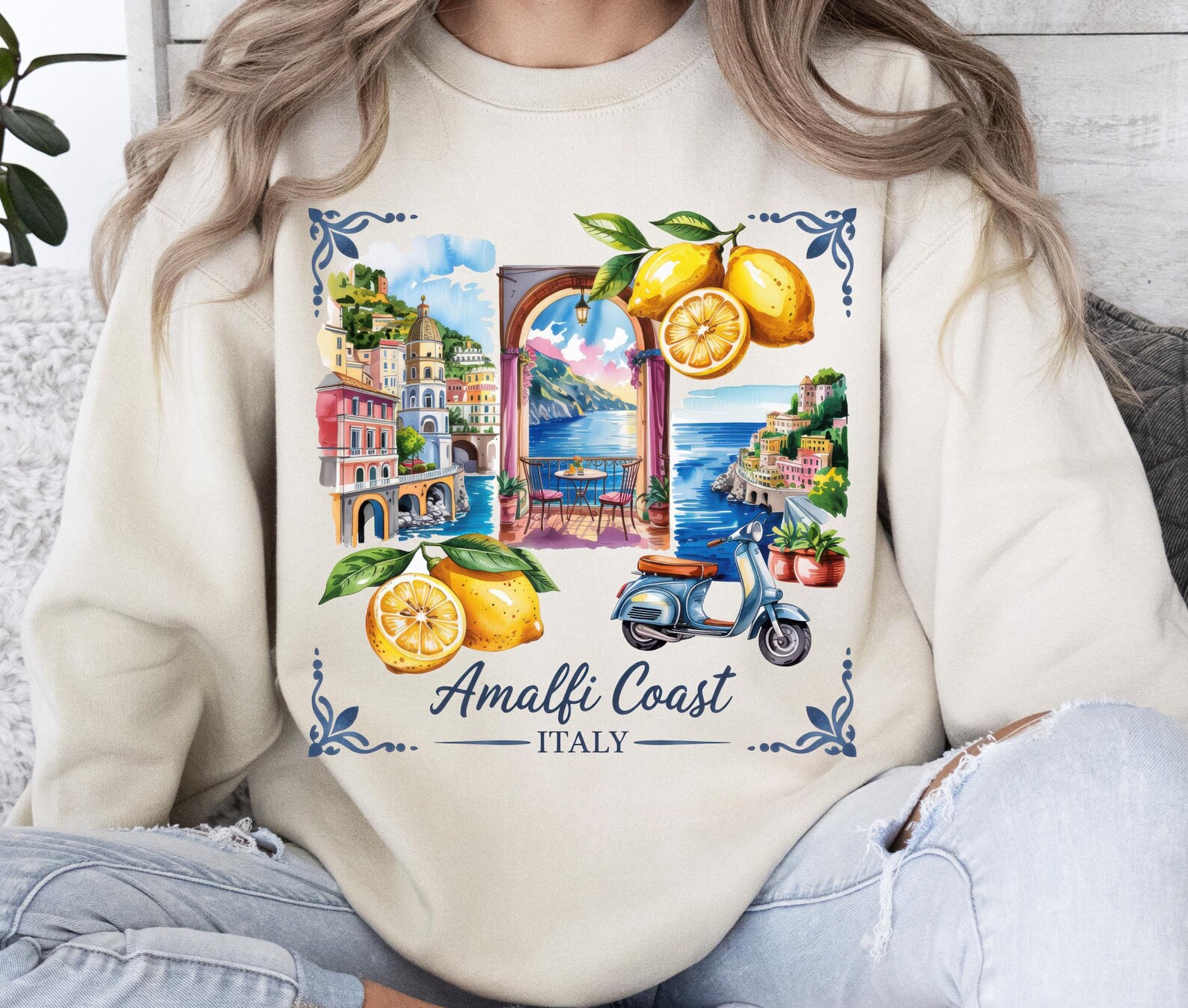 Amalfi Coast Italy Png, Sublimation Design, Lemon Png, Vacation Png ...