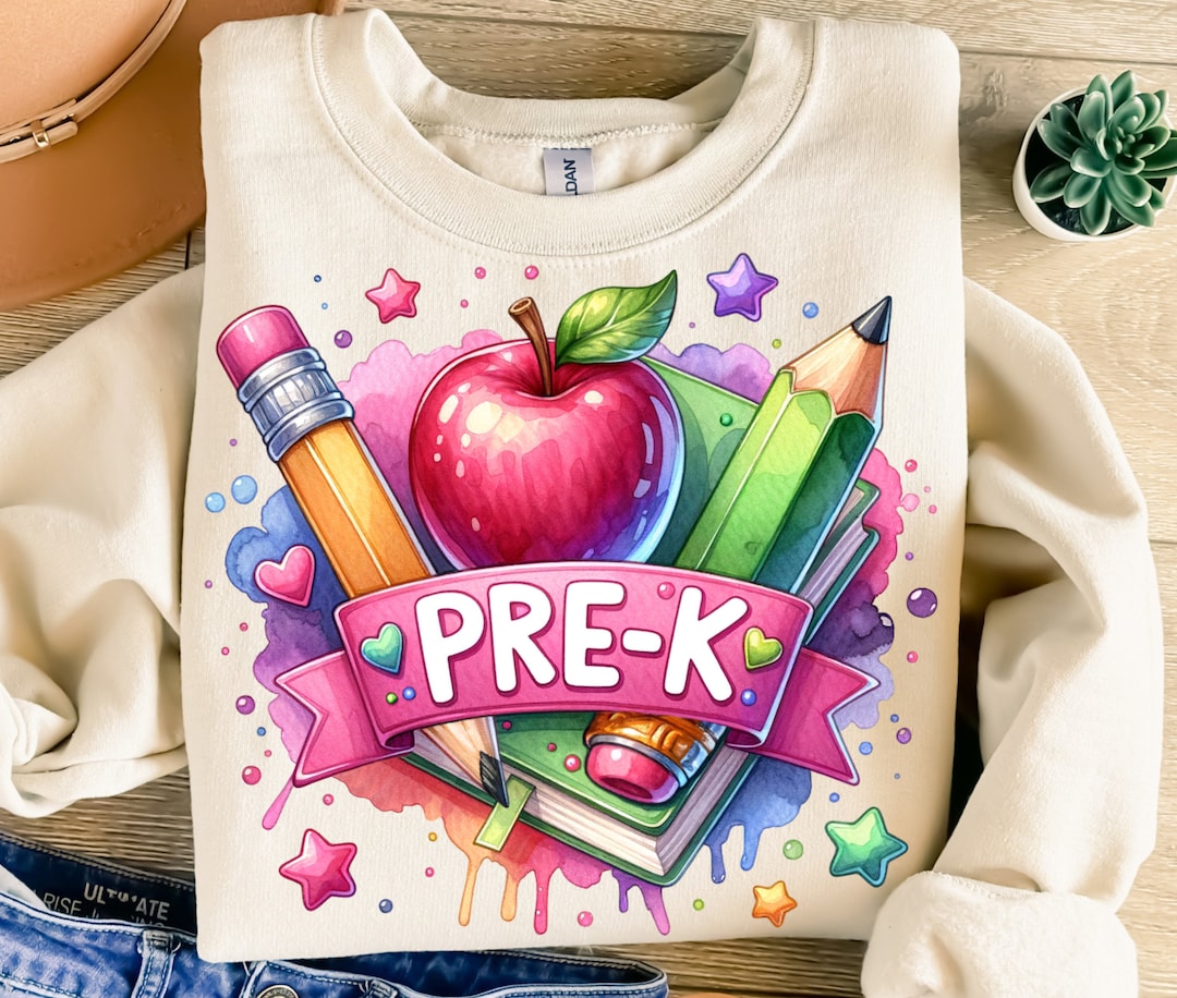 Pre-k Png, Sublimation Design, Kids Png, Pre-kindergarten Png, Colorful ...