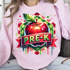 Pre-k Png, Sublimation Design, Pre-kindergarten Png, Apple Png, Kids ...
