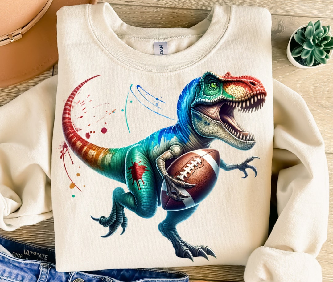 Dinosaur Png, Sublimation Design, Football Png, T-rex Png, Game Day Png ...