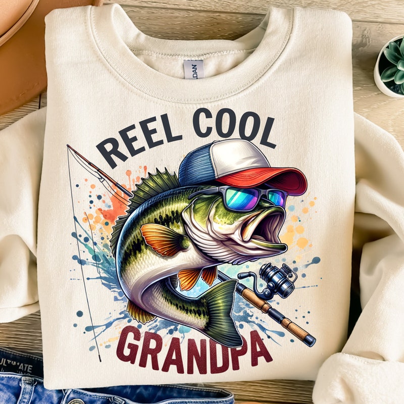 Fish Best Grandpa Tshirt - Etsy UK