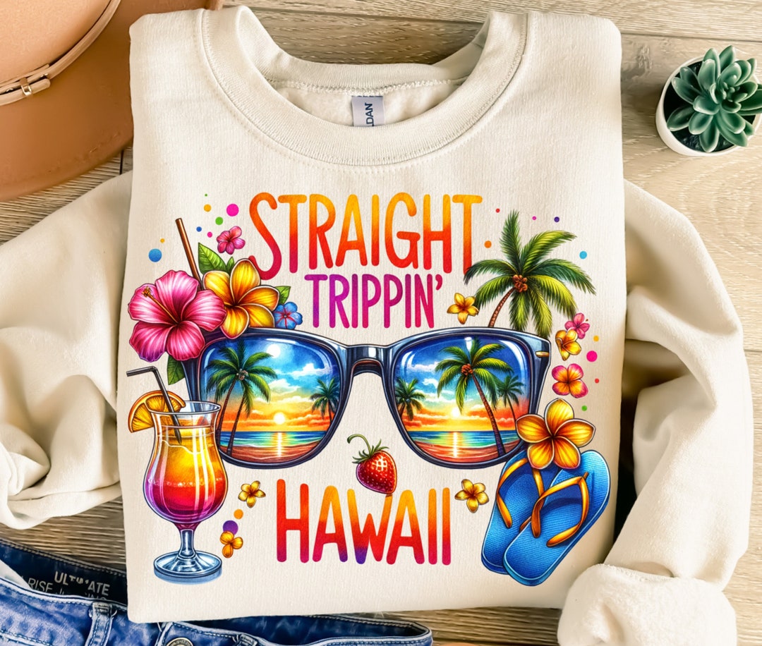 Straight Trippin' Hawaii Png, Sublimation Design, Vacation Png, Travel ...