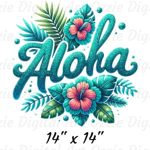 Aloha Png, Sublimation Design, Summer Clipart, Glitter Aloha Digital ...