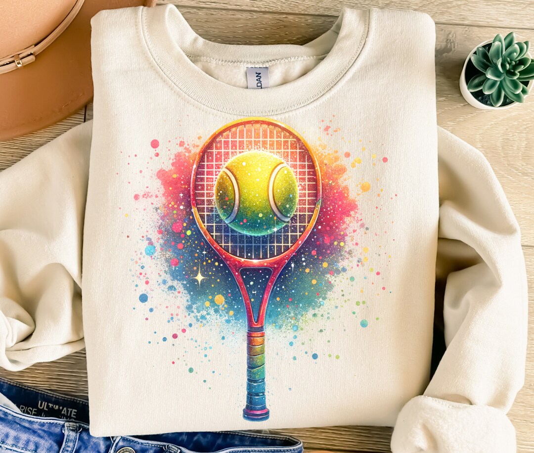 Colorful Tennis Png, Sublimation Design, Tennis Clipart, Colorful ...