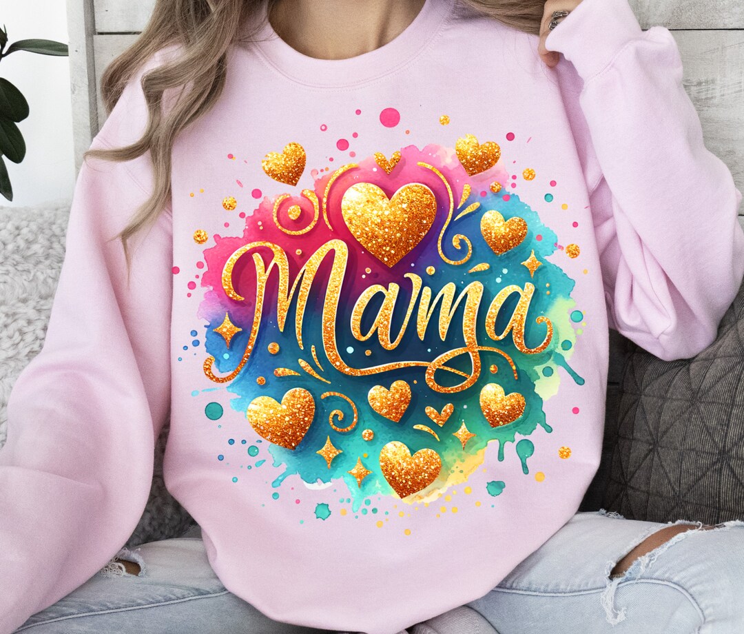 Mama Svg, Colorful Sublimation Design, T-shirt Svg, Sweatshirt Design ...