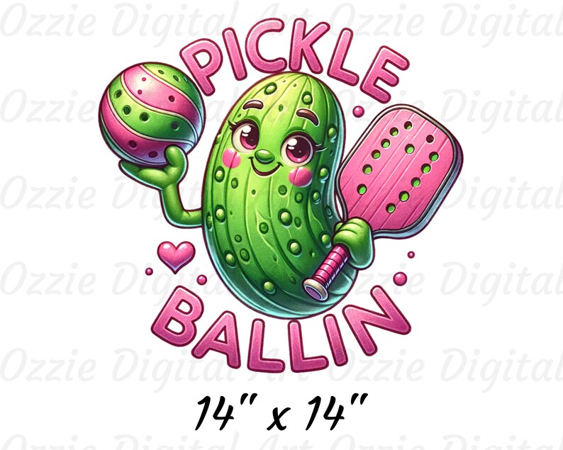 Pickle Ballin Png, Sublimation Design, Cute Funny Pickleball Png, Sport ...
