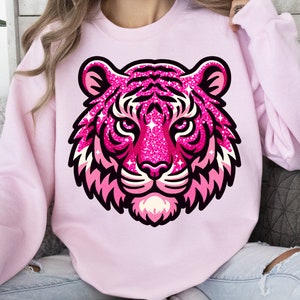 Sparkly Tiger Png, Sublimation Design, Pink Glitter Tiger Png, Mascot ...
