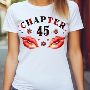 Chapter 45 Png, Sublimation Design, Happy Birthday Png, Lips Png, Kiss ...