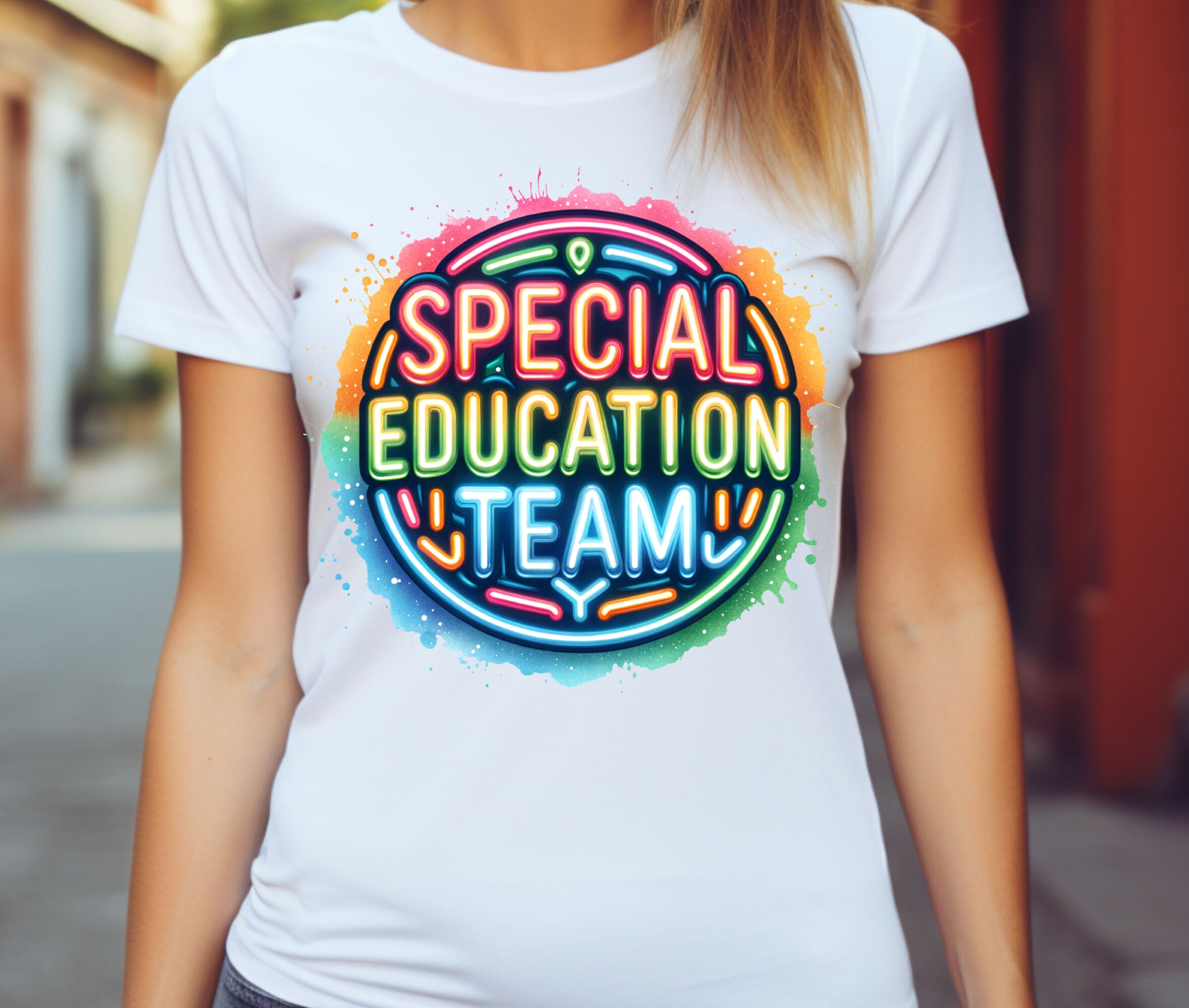 Special Education Team Png, Sublimation Design, Colorful Neon Png, Sped ...