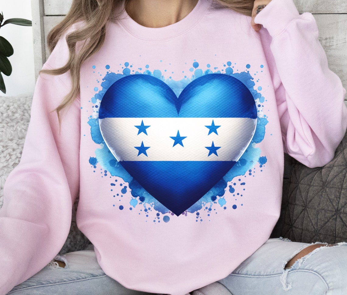 Honduras Heart Png, Sublimation Design, Patriotic Png, Honduras Flag ...