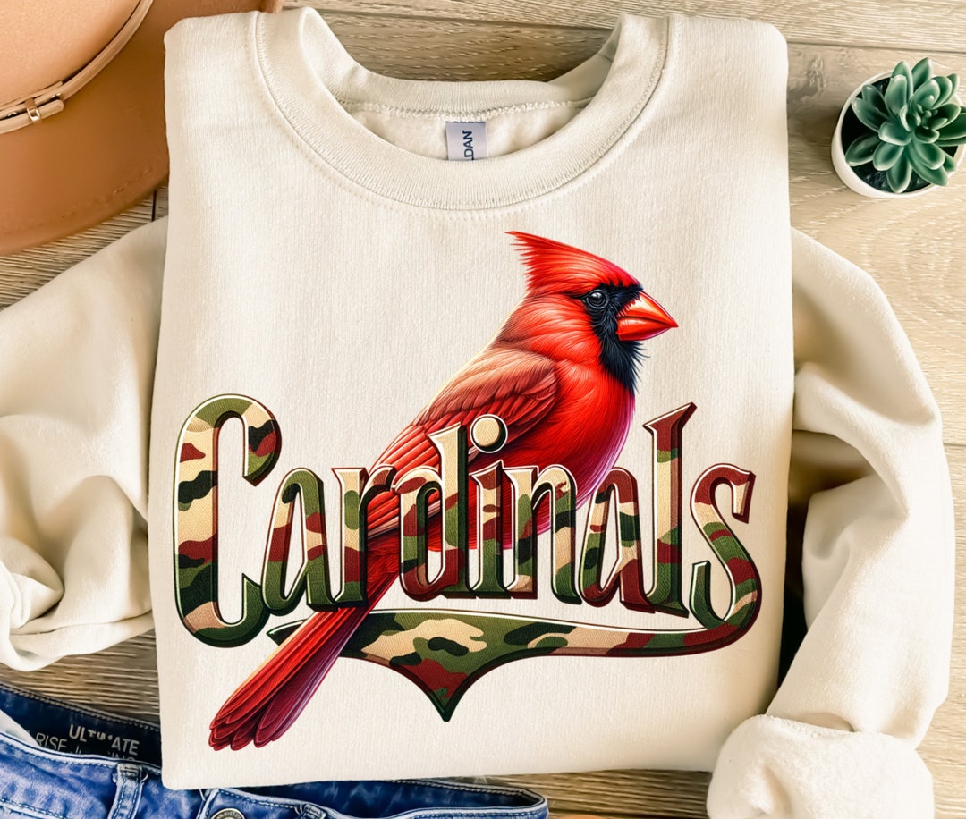 Camo Cardinals Png, Sublimation Design, Mascot Png, Sport Png, Red ...