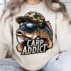 Carp Addict Png, Sublimation Design, Fishing Png, Camouflage Png, Funny ...