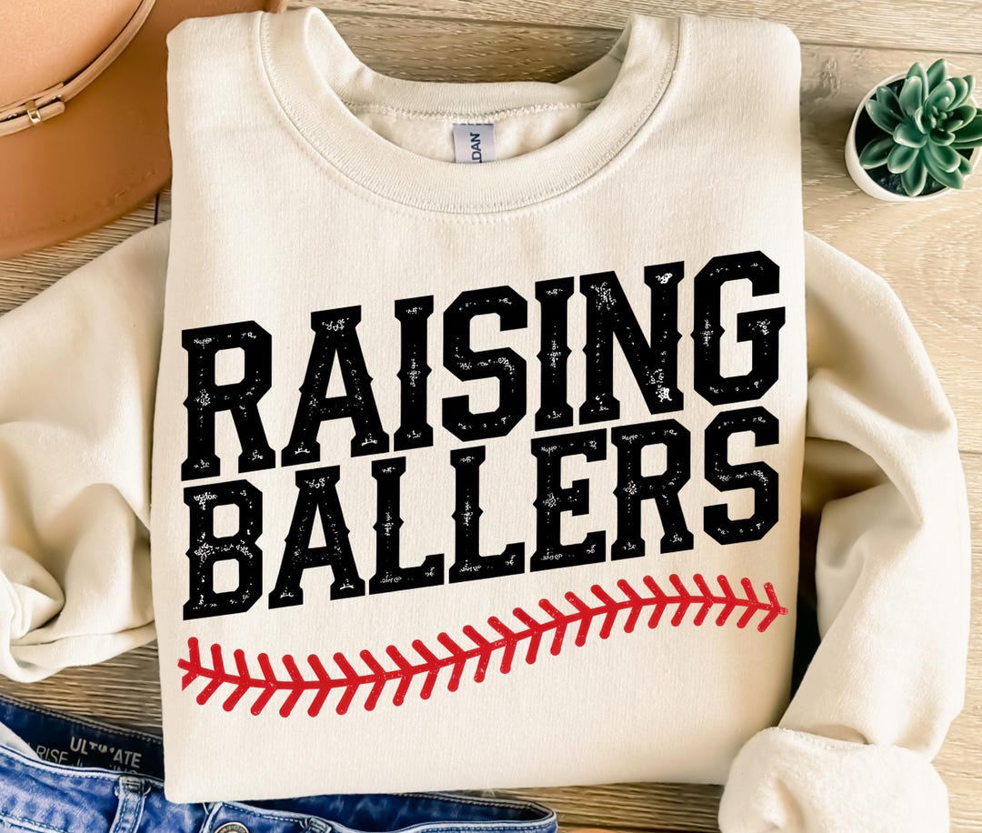 Raising Ballers Png, Sublimation Design, Baseball Png, Vintage Png ...