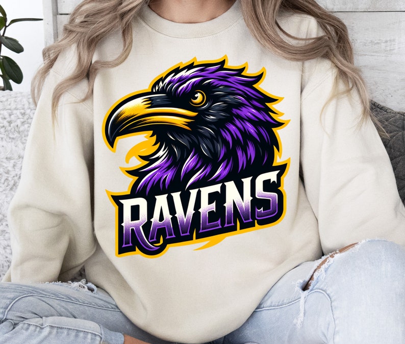 Ravens Png, Sublimation Design, Mascot Png, Sport Png, Game Day Png ...