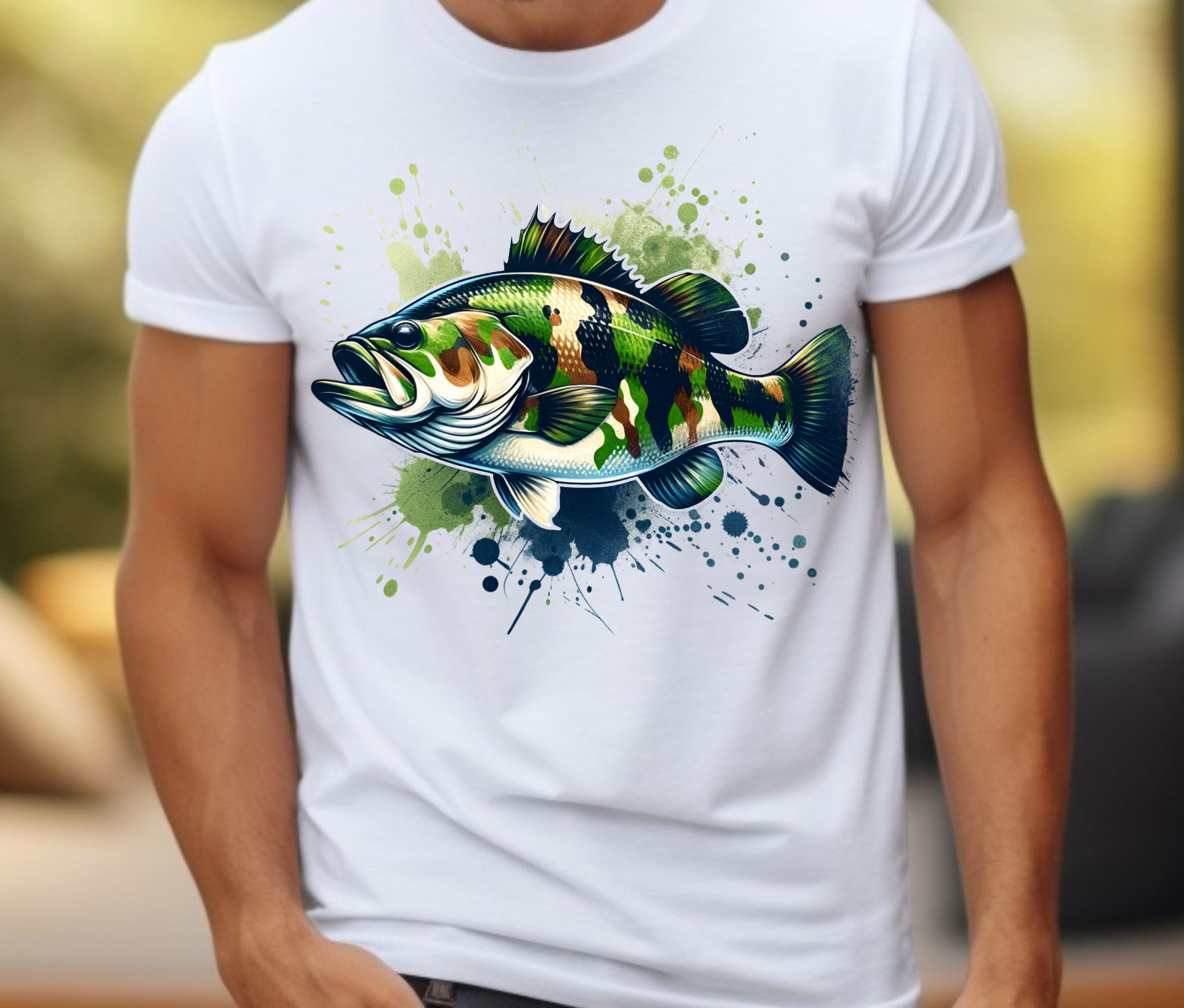 Camo Largemouth Bass Fish Png, Sublimation Design, Camouflage Fish Png ...