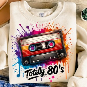 Totally 80's Png, Sublimation Design, Cassette Tape Png, Retro 80's ...