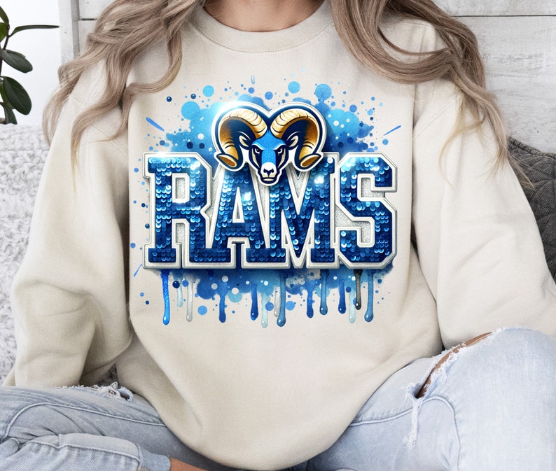 Rams Faux Sequin Mascot Shirt PNG for Sublimation - Etsy