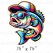 Largemouth Bass Fish Png, Sublimation Design, Neon Png, Fish With ...