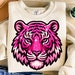 Sparkly Tiger Png, Sublimation Design, Pink Glitter Tiger Png, Mascot ...