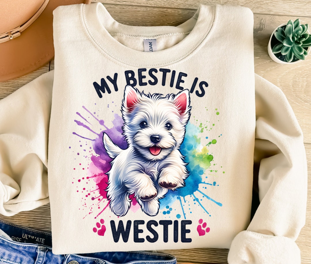 My Bestie is Westie Png, Sublimation Design, Dog Clipart, Puppy Digital ...