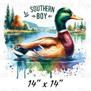 Southern Boy Png, Sublimation Design, Mallard Duck Png, Hunting Png ...