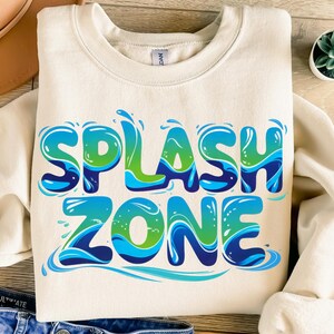 Splash Zone Png, Sublimation Design, Summer Png, Ocean Png, Swimming ...