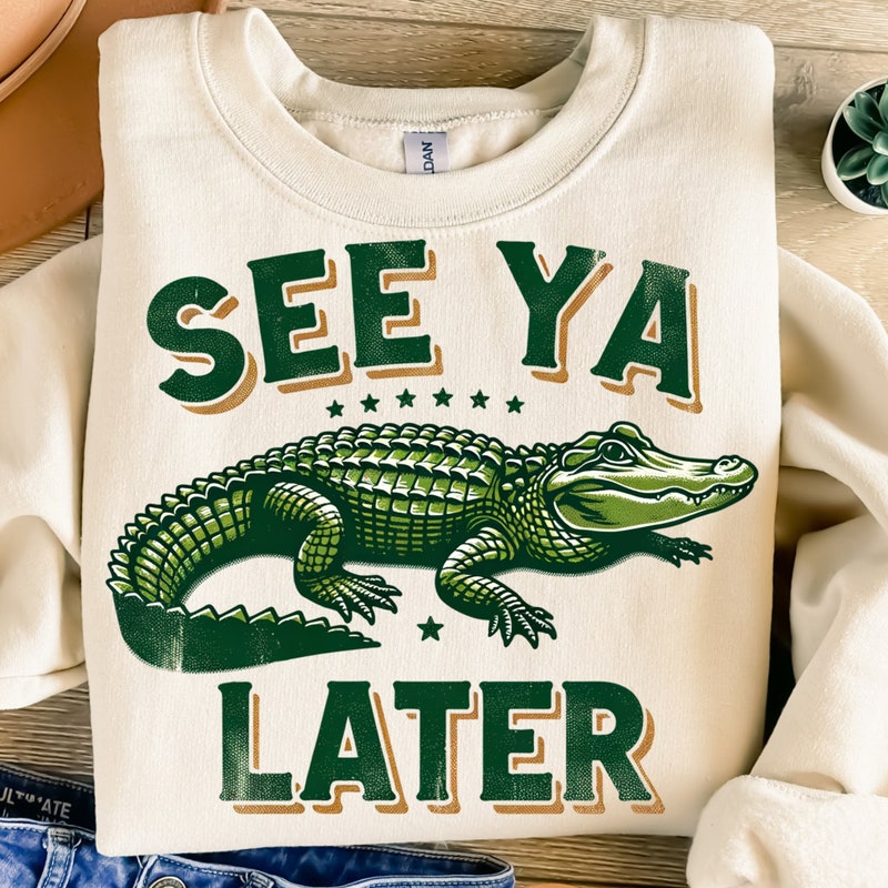 Retro Alligator Art - Etsy
