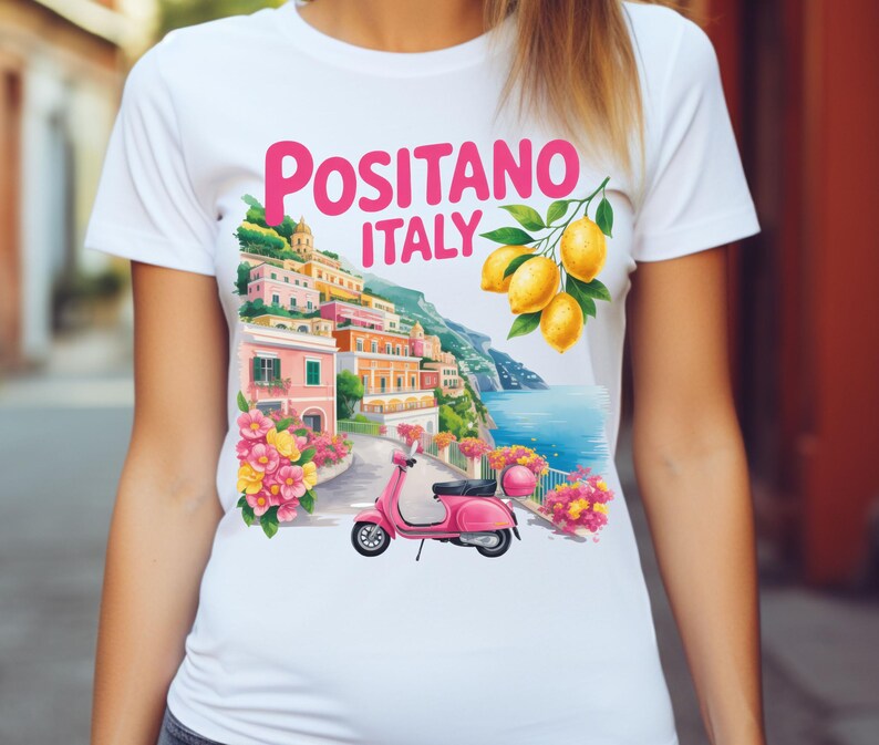 Positano Italy Png, Sublimation Design, Lemons Png, Amalfi Coast Png ...