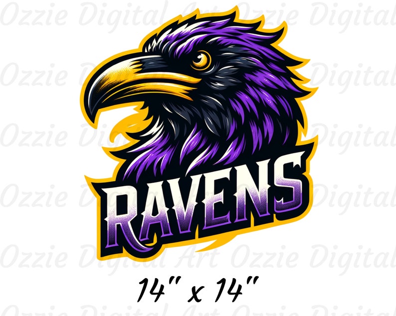 Ravens Png, Sublimation Design, Mascot Png, Sport Png, Game Day Png ...
