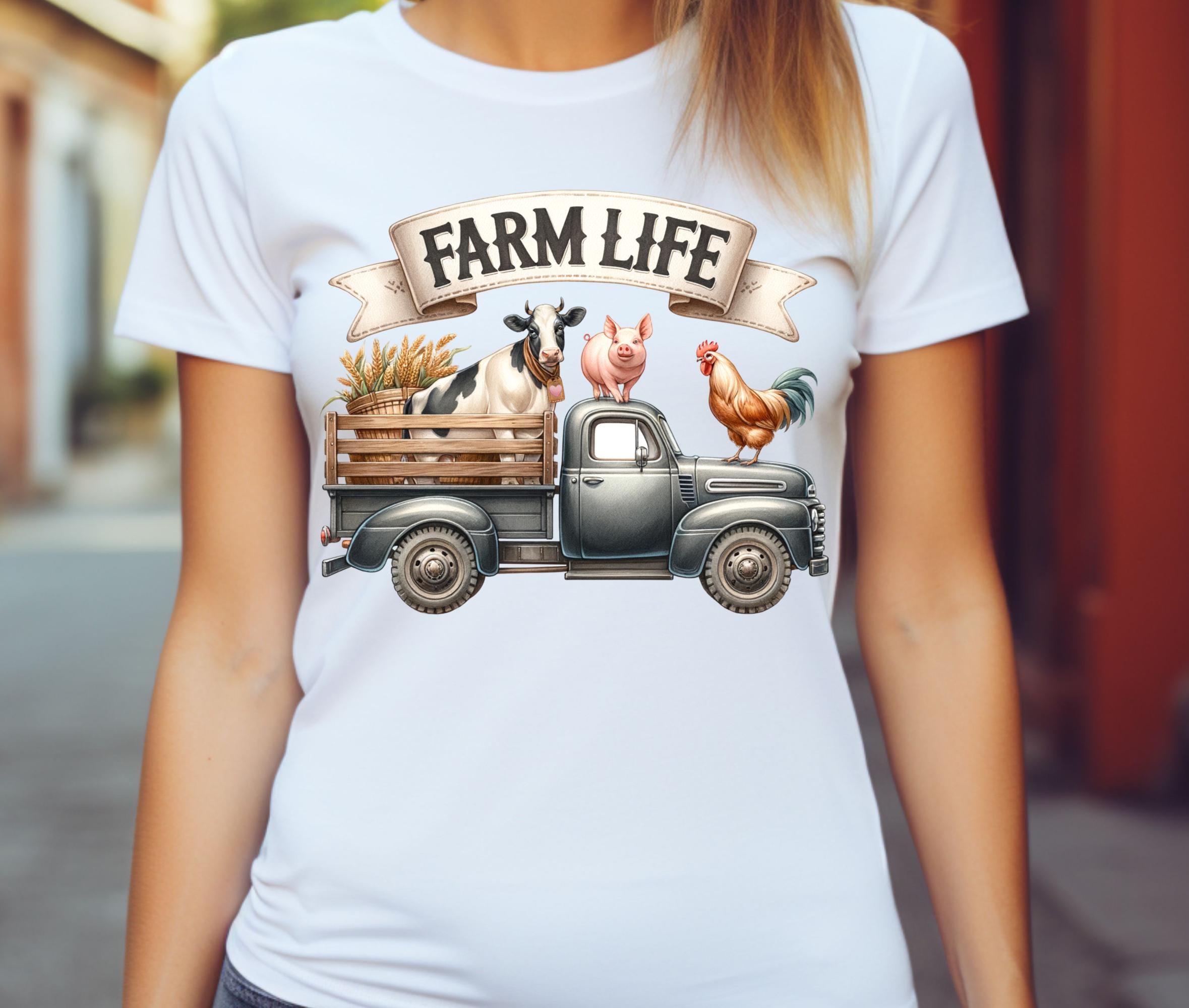 Farm Life Png, Sublimation Design, Farm Animals Png, Western Png, Cow ...