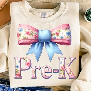 Pre-k Png, Sublimation Design, Kids Png, Coquette Bow Png, Pre ...