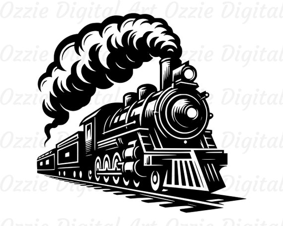 Zug Silhouette Zug SVG & Png, Zug Clipart, Zug Vektorbild, Lokomotive
