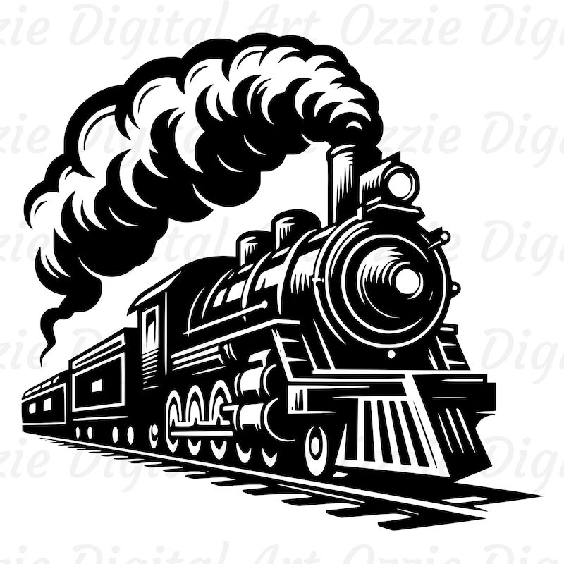 Steam Train Vector Files - Etsy UK