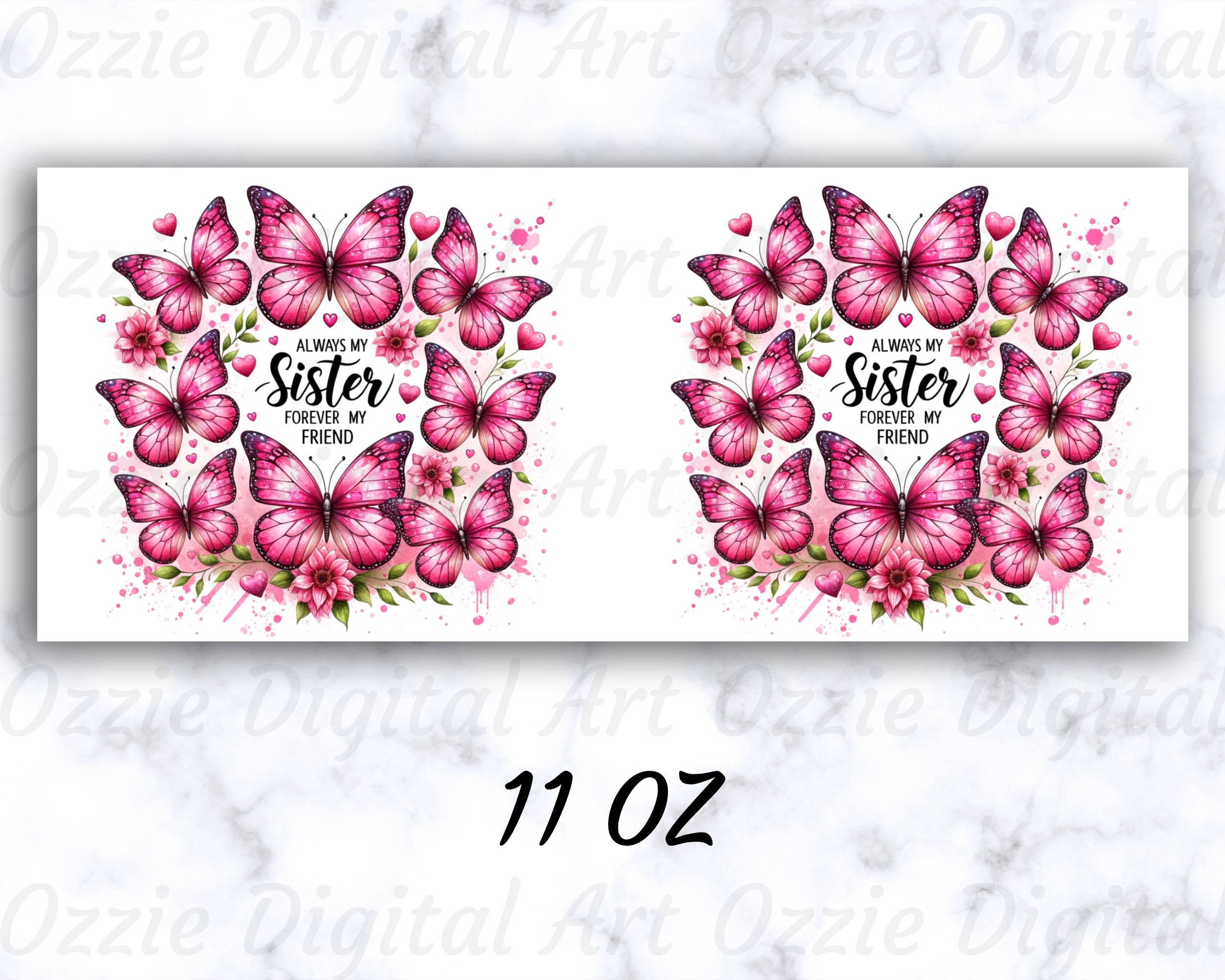 Sister Mug Wrap, 11oz & 15oz Mug Template, Friend Mug Sublimation ...