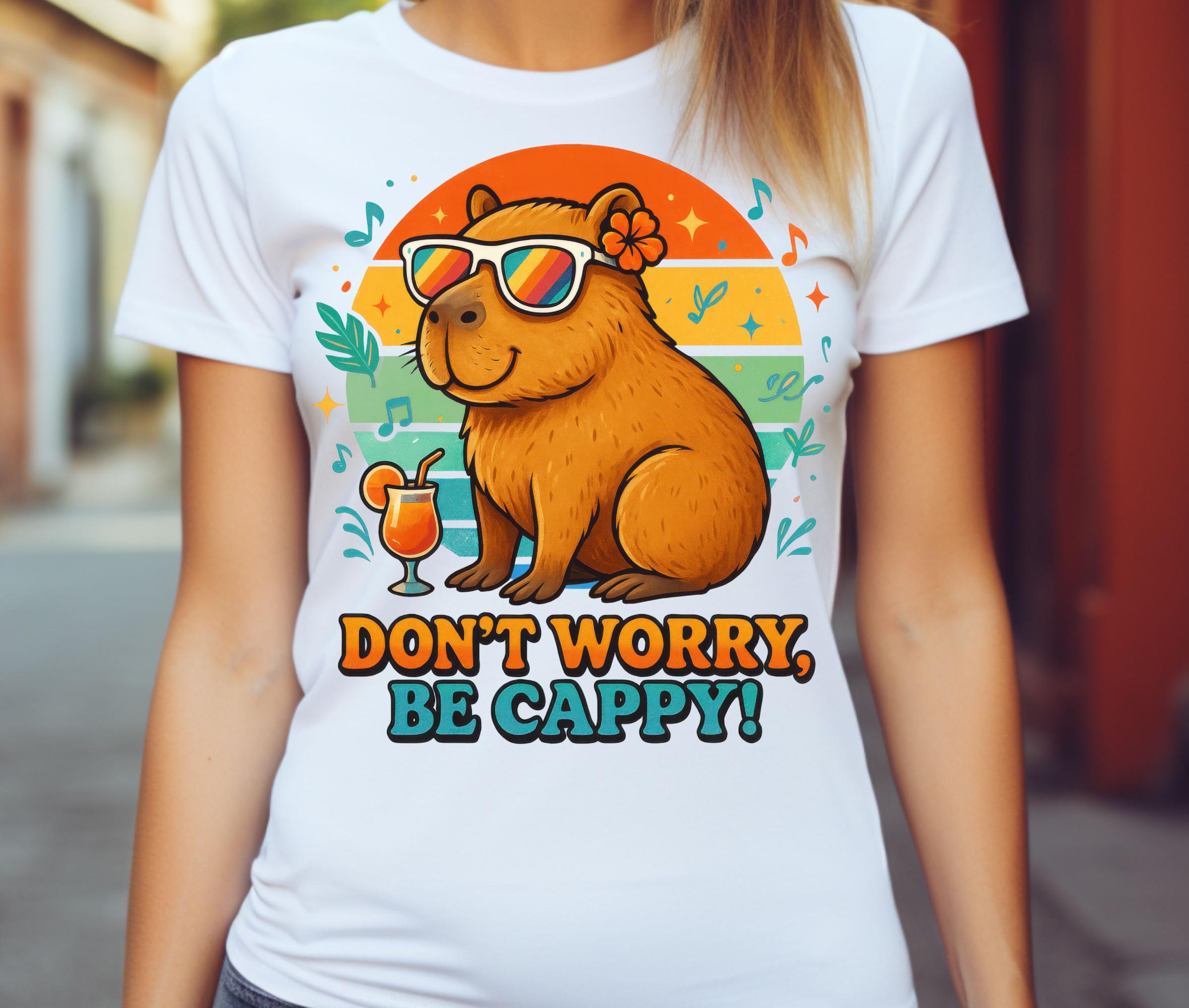 Funny Capybara Png, Sublimation Design, Don't Worry Be Cappy Png ...