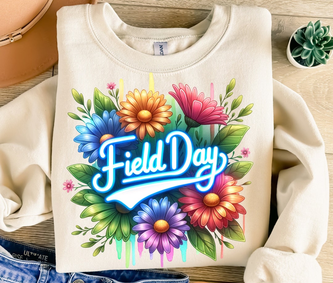 Field Day Png, Sublimation Design, School Clipart, Colorful Flowers ...