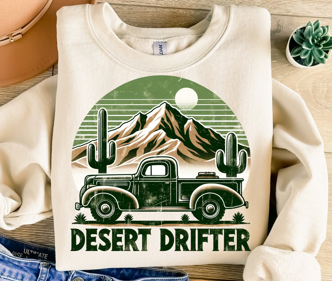 Desert Drifter Png, Sublimation Design, Vintage Car Png, Western Desert ...