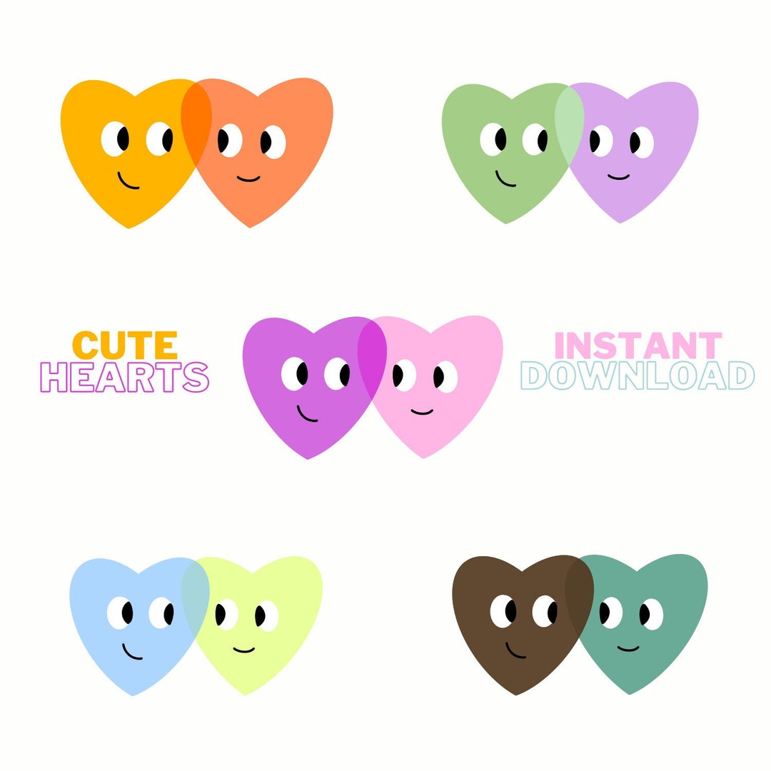 Heart Clip Art Personal Use Instant Download PNG Hearts - Etsy