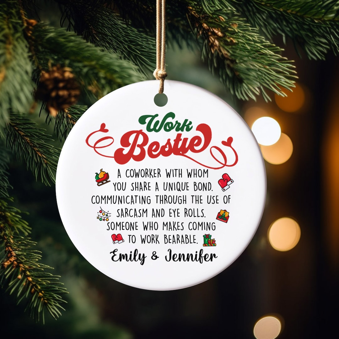 Coworker Christmas Gift - Coworker Funny Christmas Ornaments - Work ...