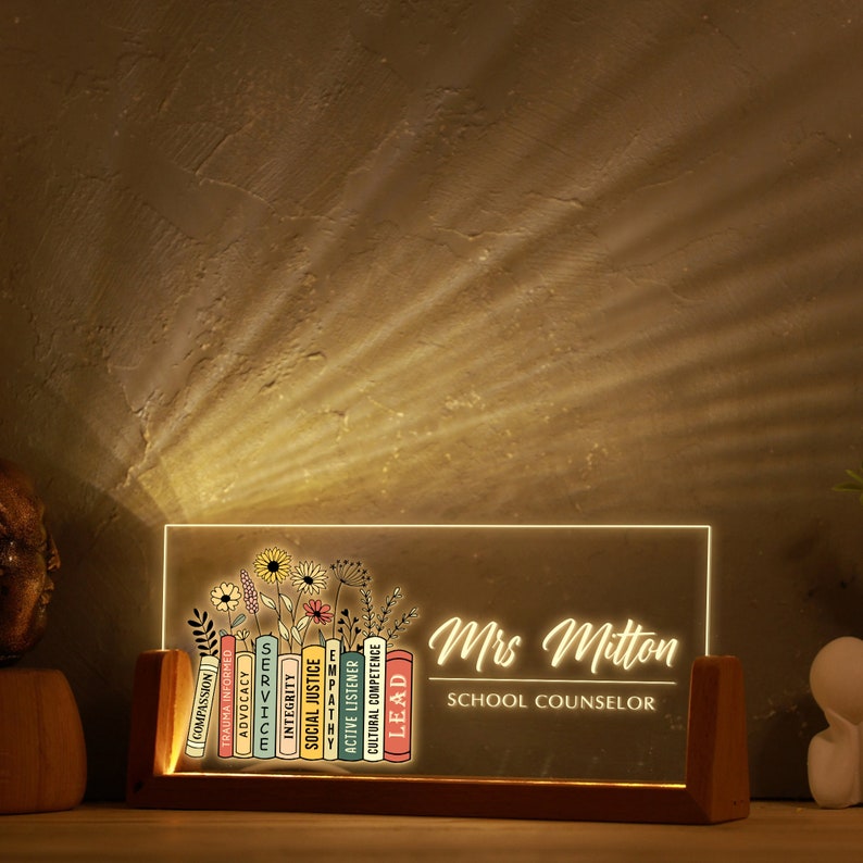 School Counselor Desk Name Plate, Counselor Desk Sign, Mental Health ...