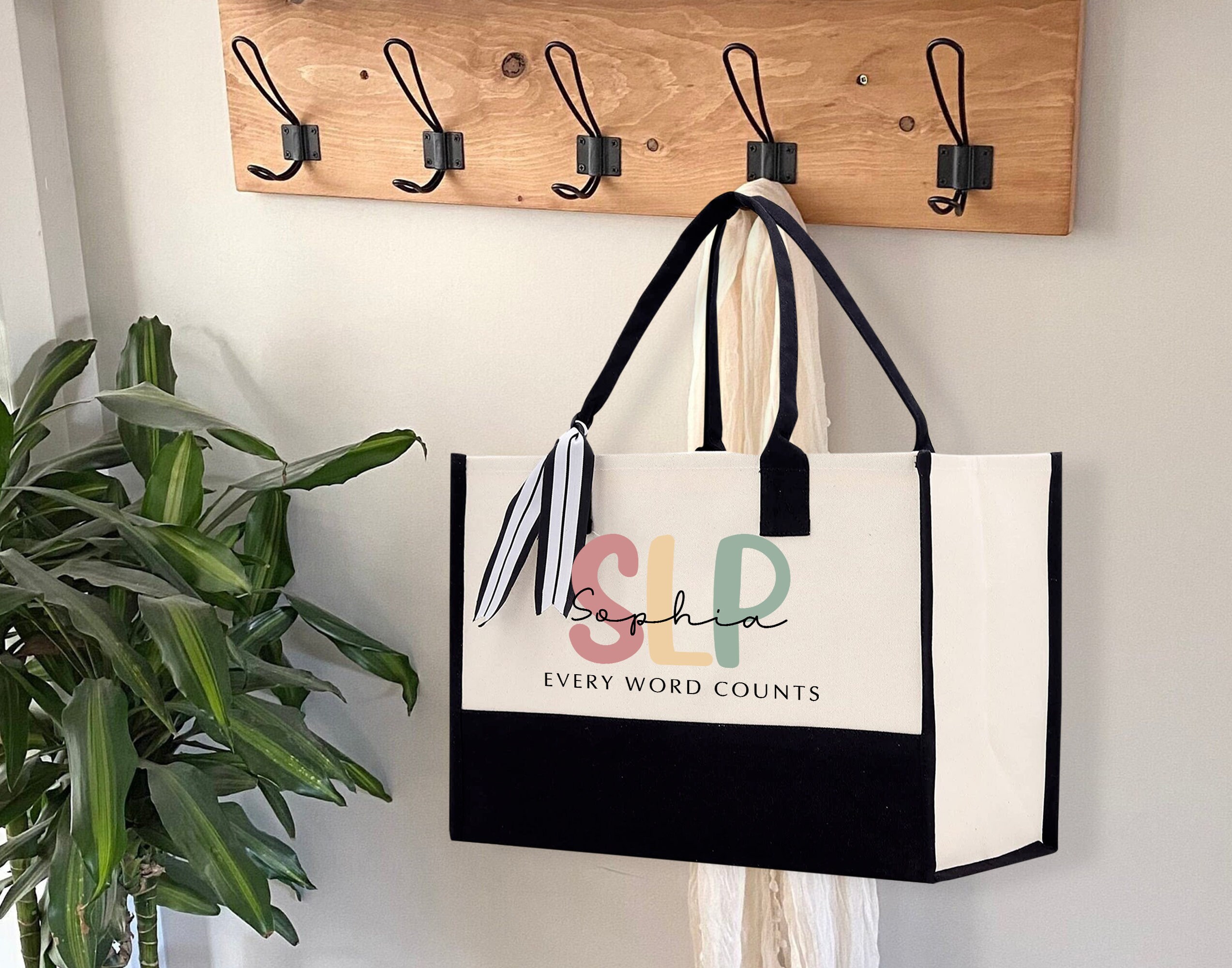 Personalized Speech Therapy Tote Bag, Custom SLP Gift, Speech Language ...