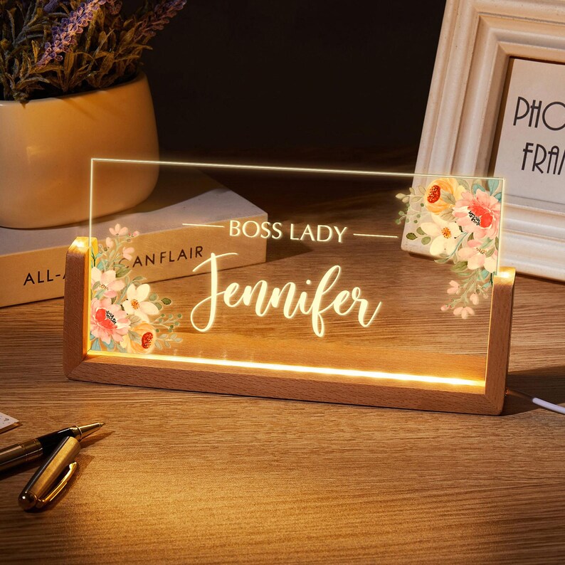 Boss Lady Desk Name Plate, Boss Lady Gift, Boss Gift for Women ...