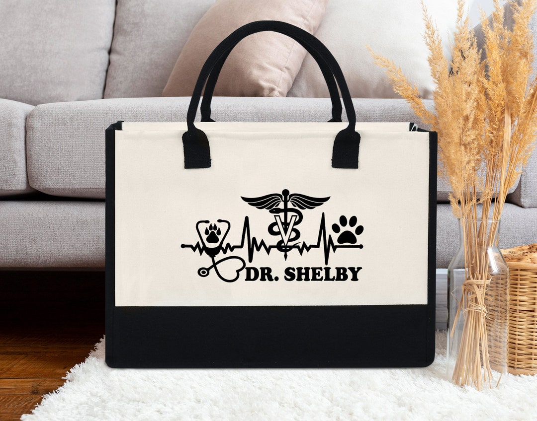 Personalized Vet Tech Tote Bag, Gift for Veterinary Technician, Vet ...