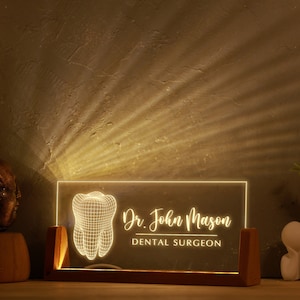 Dental Surgeon Desk Name Plate, Dentist Desk Sign,dentist Graduation ...