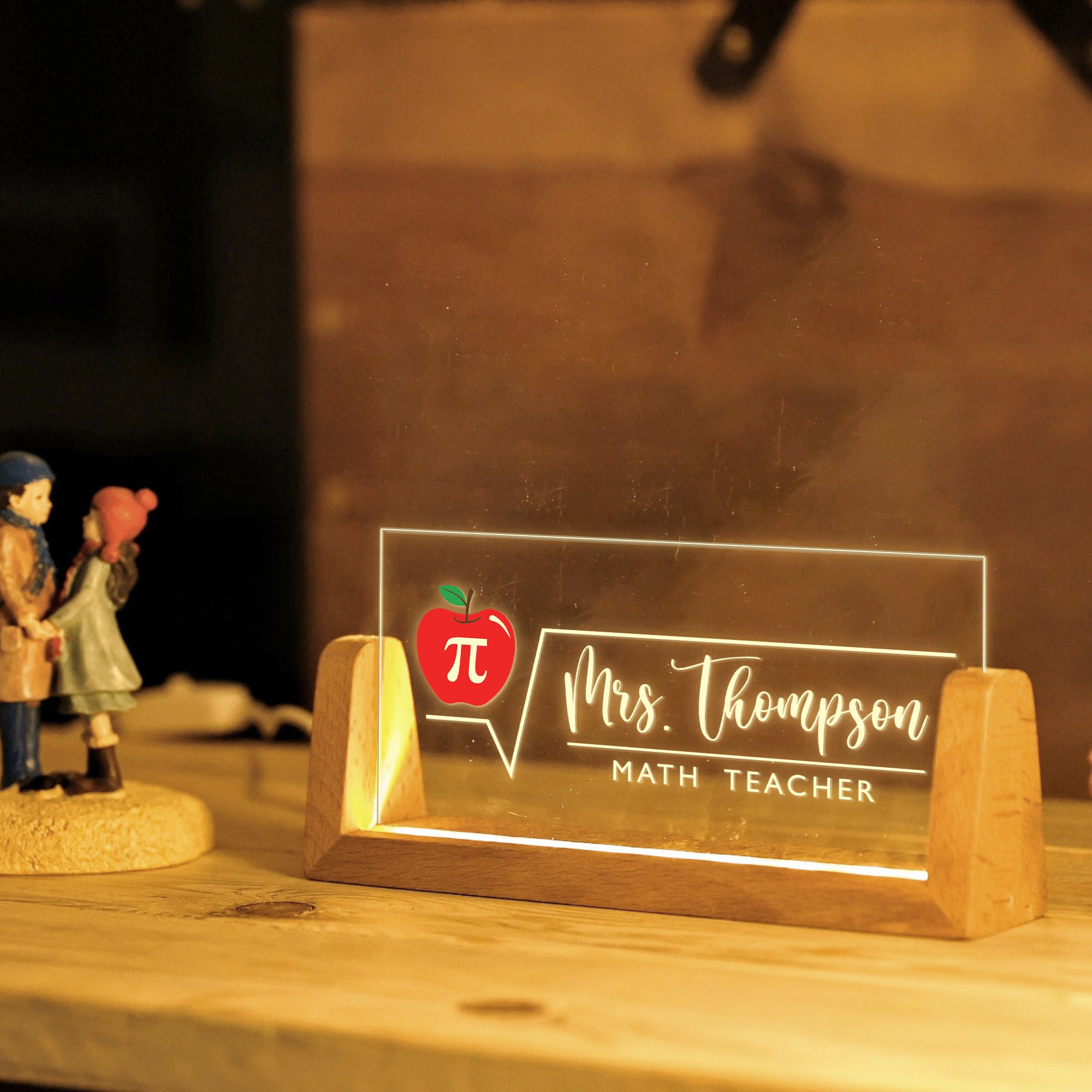 Personalized Math Teacher Name Desk Plate, Math Teacher Name Desk Plate ...