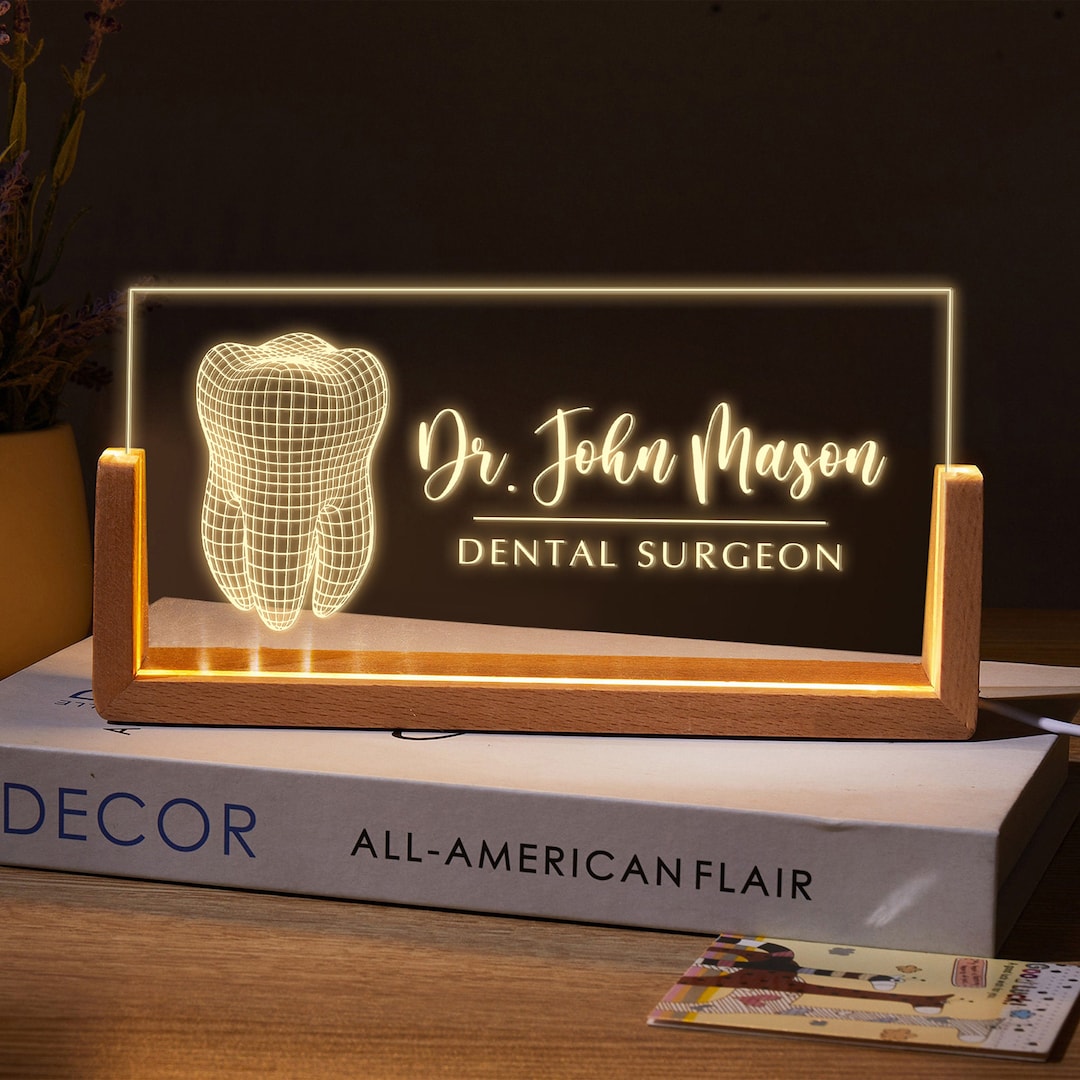 Dental Surgeon Desk Name Plate, Dentist Desk Sign,dentist Graduation ...