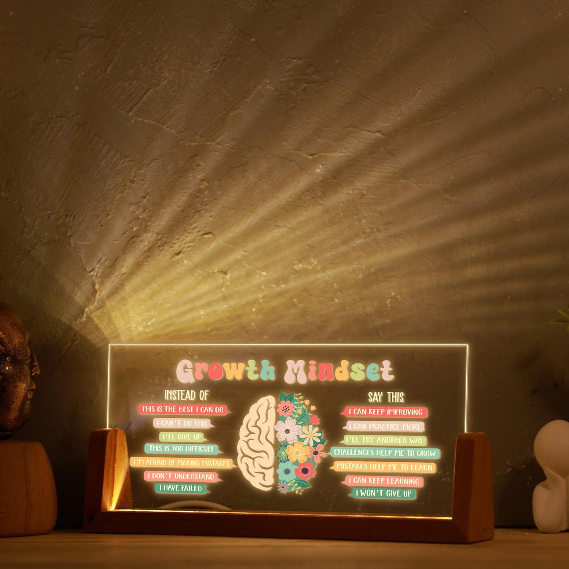 Growth Mindset Desk Name Plate, School Psychology Office Decor, Therapy ...
