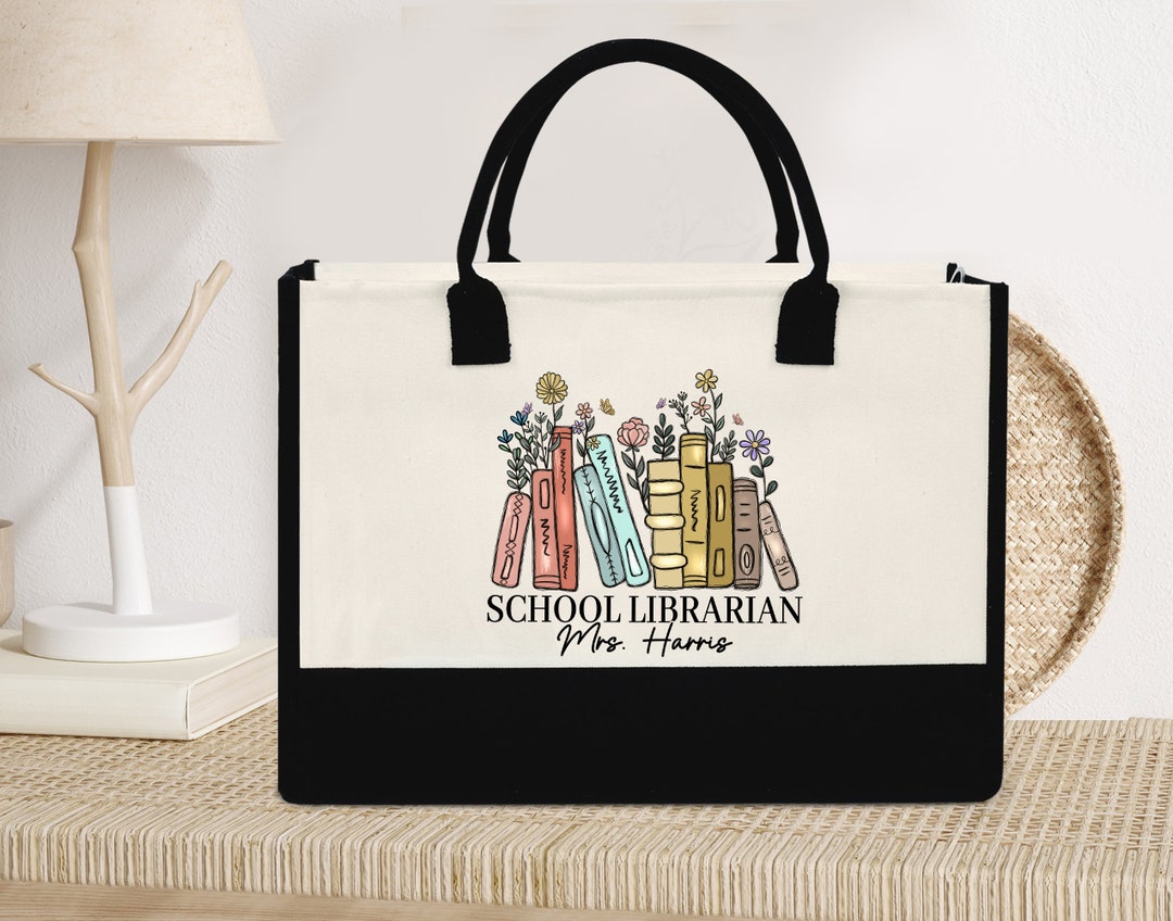 Personalized Readers Tote Bag, It is A Good Day to Read A Book, Floral ...
