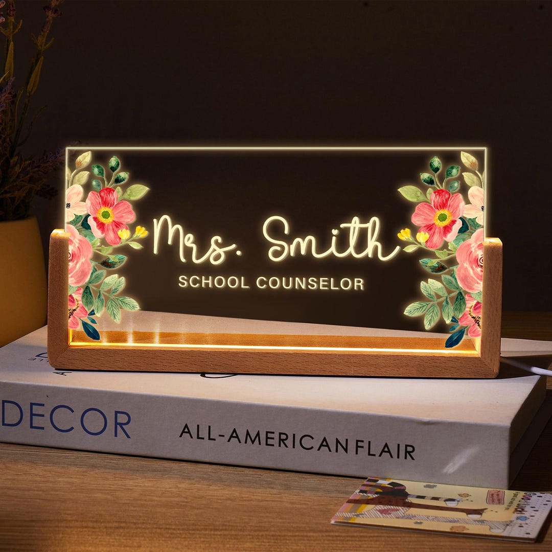 School Counselor Desk Name Plate, Counselor Desk Sign, Mental Health ...